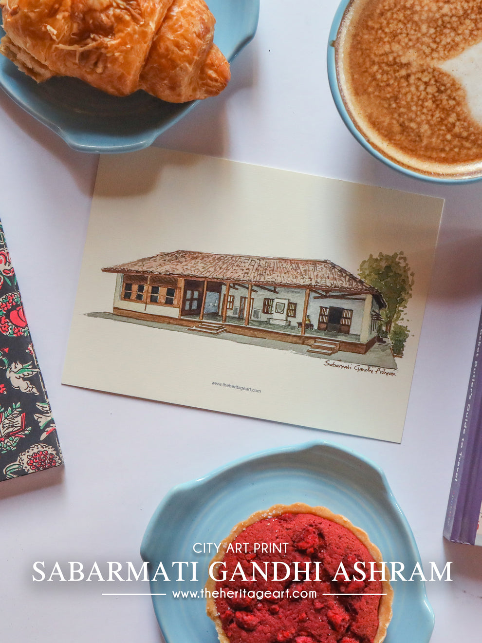 Gandhi Ashram Art Print – The Heritage Art